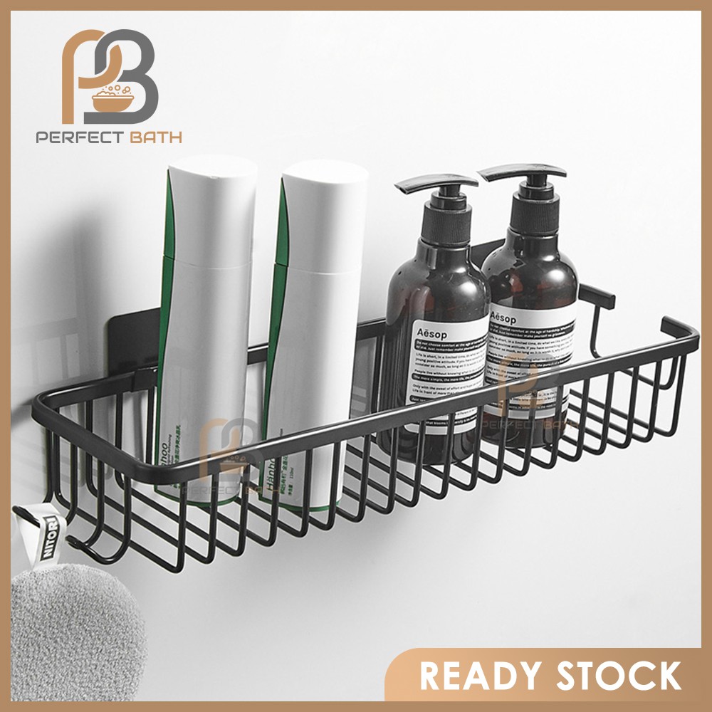 Perfect Bath Aluminium Wall Mounted Bathroom Soap Shampoo Basket With ...