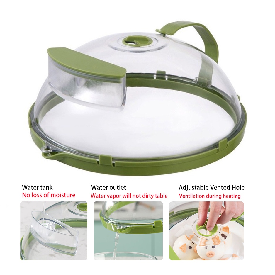 Transparent Microwave Oven Cover Heating Splash-proof Lids Steam Vent ...