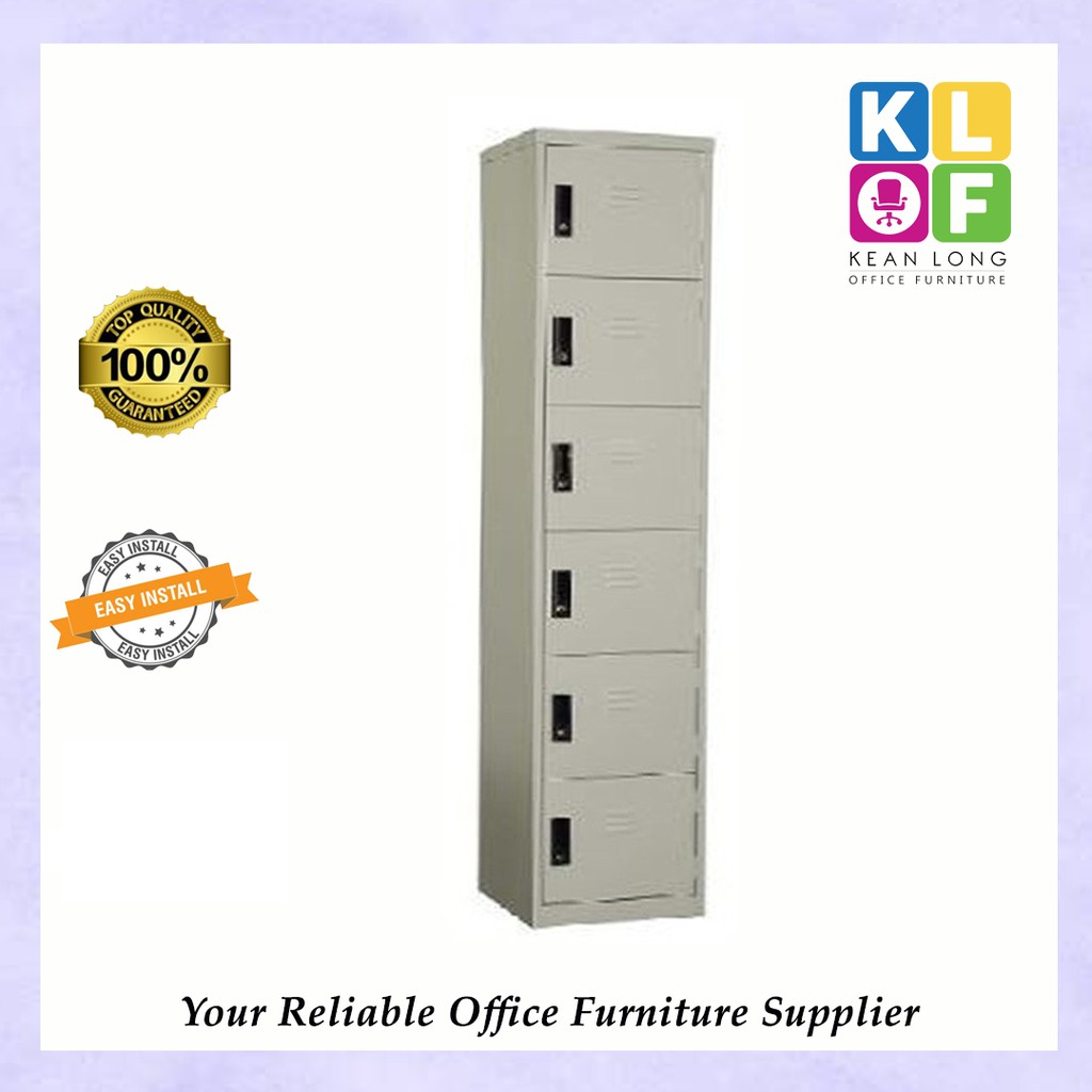 KLOF 6 Door Compartment Steel Locker/Almari Besi 6 Pintu Berkunci ...