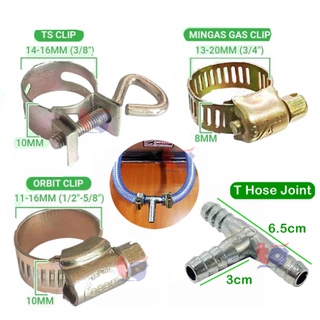Gas Hose Connector and Clip / T Hose Joint / Lock Clip Gas Join T ...