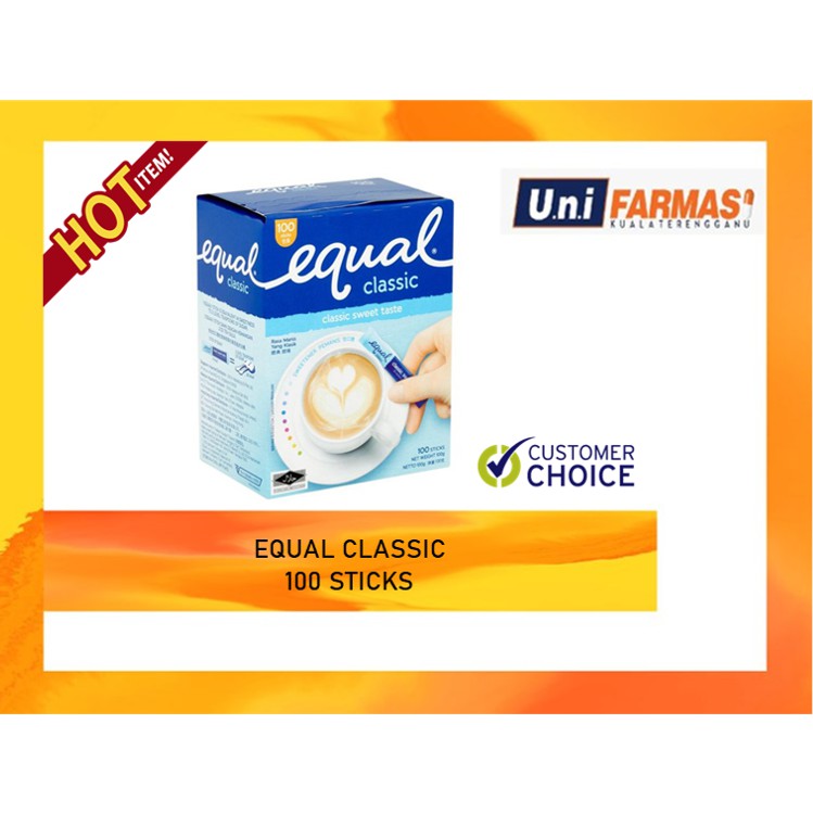 Equal - Classic Sweetener (100 Stick) | Shopee Malaysia