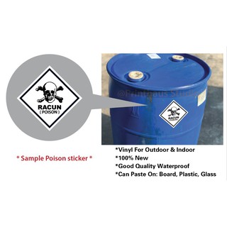 Danger Sticker Poison Sticker Bahaya Sticker Racun Sticker 危险毒贴纸 Sign ...