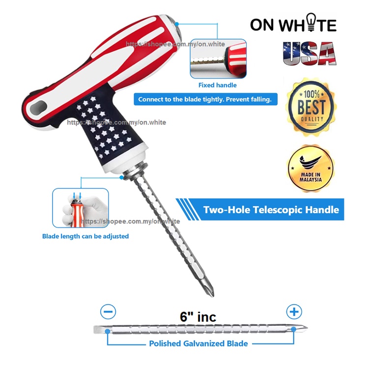 Screwdriver (0349)Phillips Head and Flat Head Multi Screwdriver(T TYPE ...