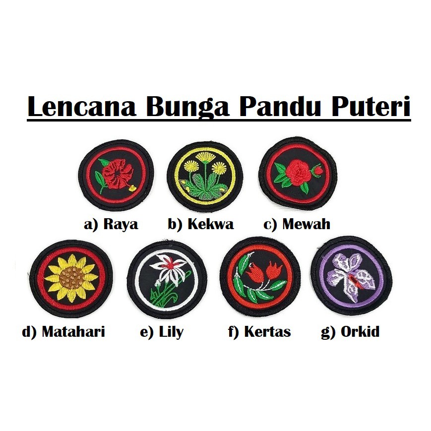 Pandu Puteri Lencana Kumpulan Bunga Raya Kekwa Mewah Matahari Lily ...
