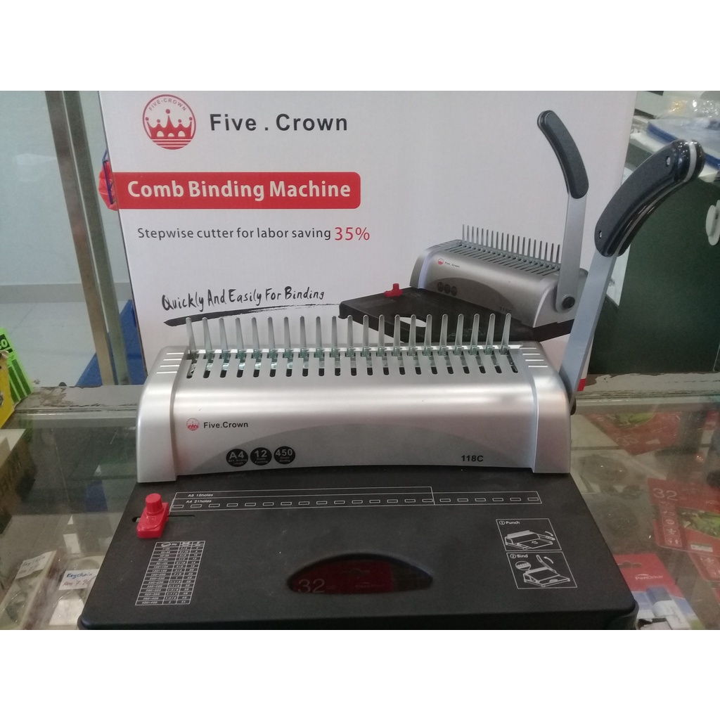 Five Crown Comb Binding Machine - (A4 Size) | Shopee Malaysia