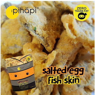 [READY STOCK] 250g (5 x 50g) Pihapi Salted Egg Fish Skin Titbits ...