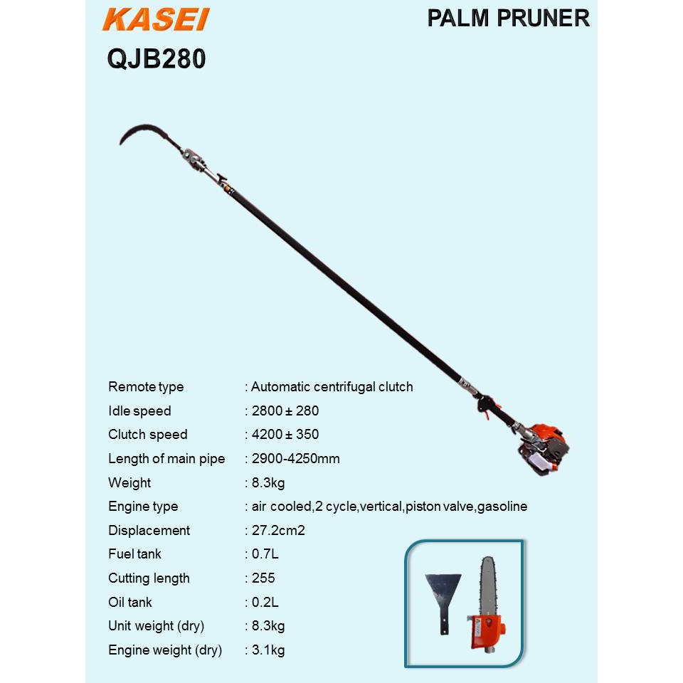 KASEI QJB280 PALM CUTTER AND POLE SAW (3 IN 1) (CANTAS) | Shopee Malaysia
