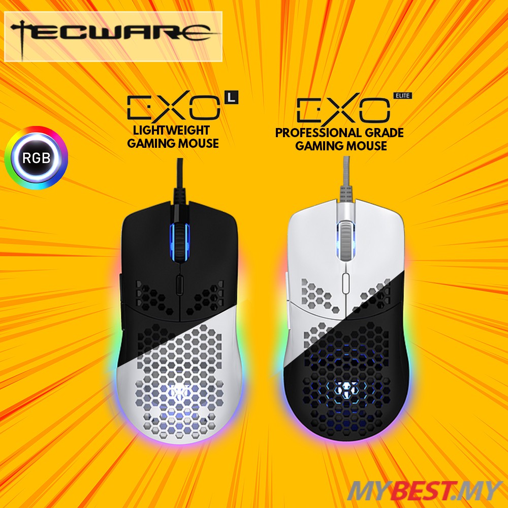 Tecware exo series exo lite / exo elite rgb honeycomb design light ...