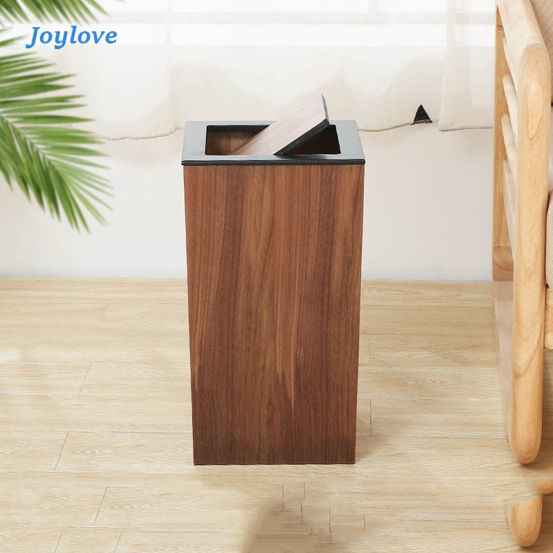 JOYLOVE Japanese Bucket Wastepaper Basket Dustbin Wooden Trash Bin ...
