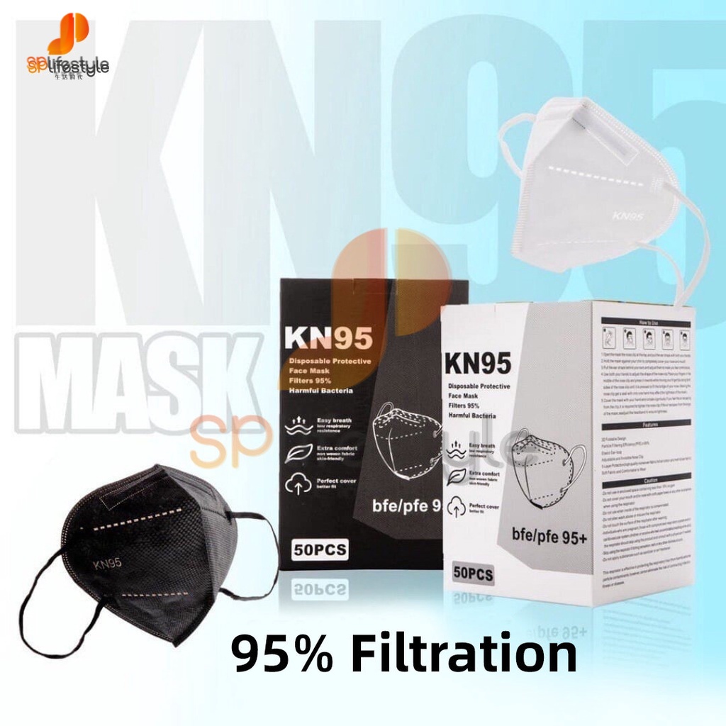 Adult KN95 MASK 5 LAYERS PROTECTION KN95 FACE MASK (10PCS-BLACK ...