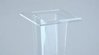 115cm*60cm*40cm Acrylic Rostrum LED Light Rostrum Lecterns Stainless ...