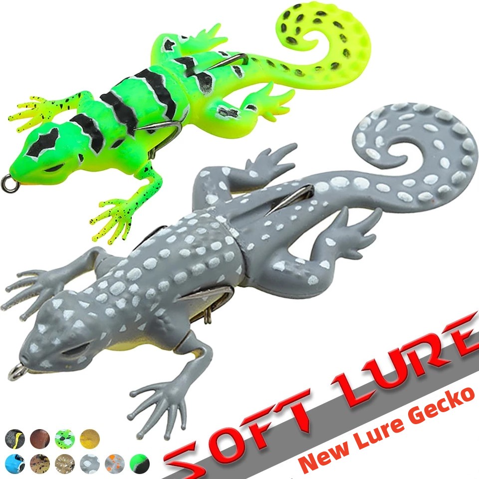 21g/14cm High simulation lizard soft plastic lure umpan ikan Luminous ...