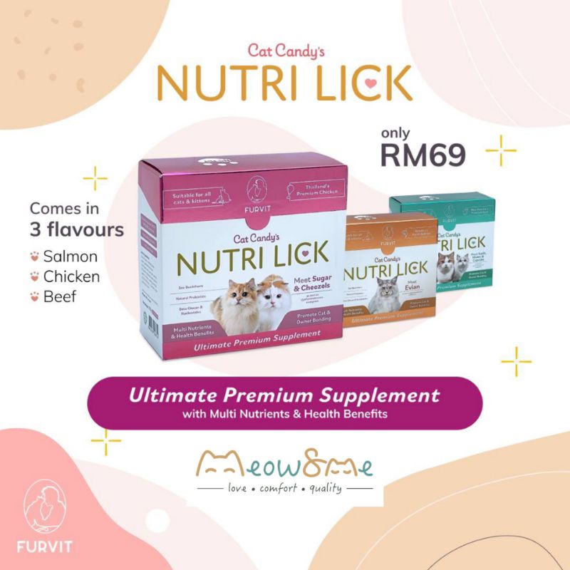 Furvit - Cat Candy's Nutri Lick Cat 40 Sachets/ Viral Premium ...