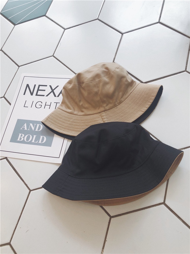 Double Sided Flipped Cap Bucket Hat Unisex Women Men Fashion Bob Caps ...