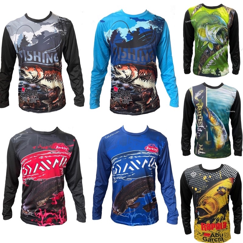 Baju pancing memancing Lengan Panjang Fishing Clothing Jersey Long ...