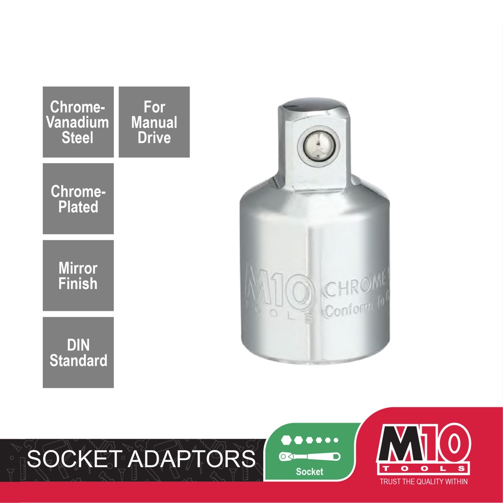 M10 Socket Adaptors - Female x Male - Inch Size | Shopee Malaysia