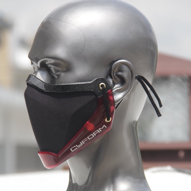 RUBY TRANPARENT CYFORM 3D PRINT CYFACEMASX VIRAL TECHWEAR FACE MASK ...