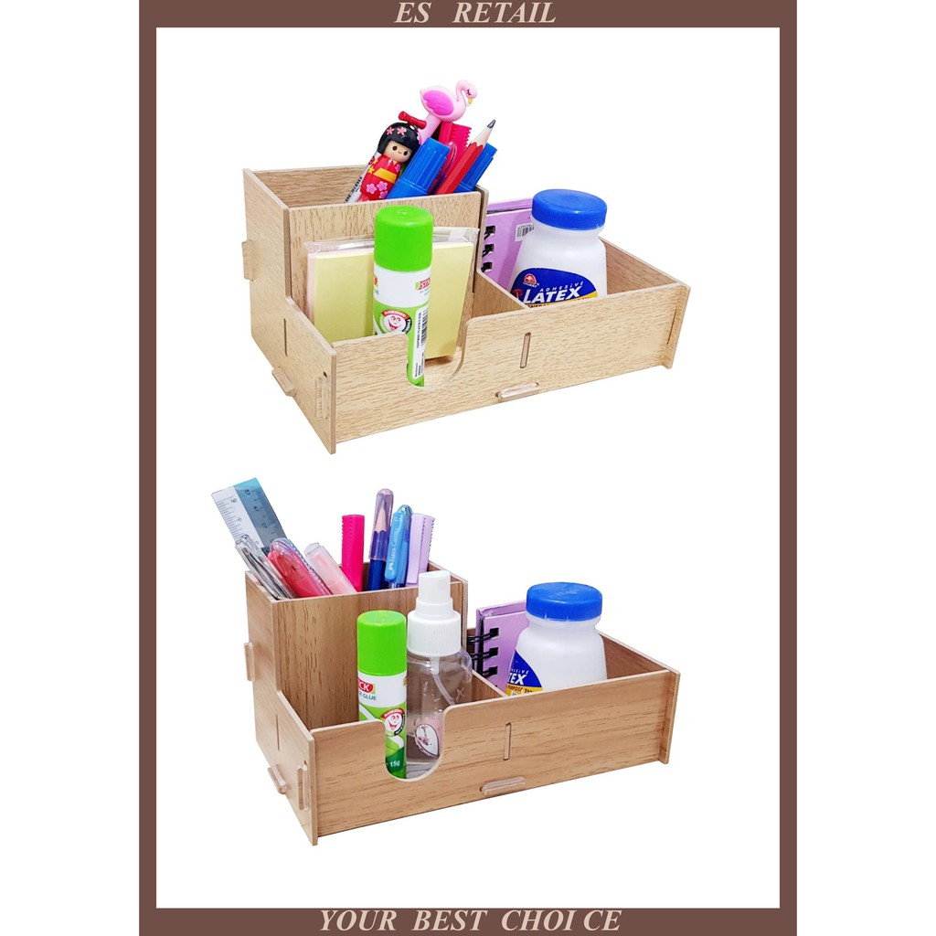 Wooden table top rack, table organiser, desktop rack, small rack ...