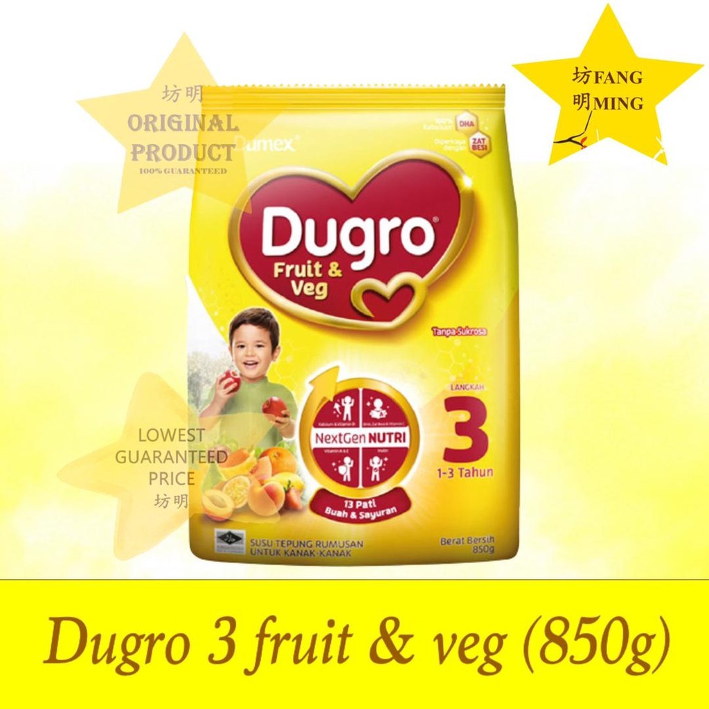 Dumex Dugro 3 - Fruit & Veg (850g) | Shopee Malaysia