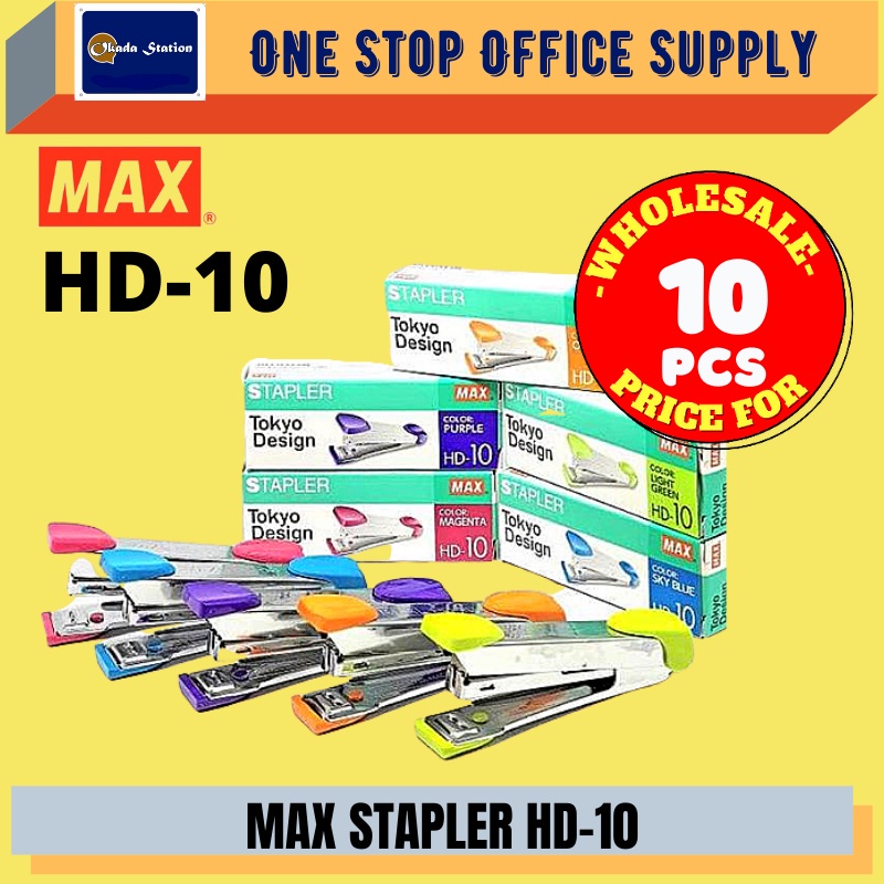 MAX HD-10 Stapler - 10 PCS (Original) / MAX HD 10 Stapler / No.10 ...