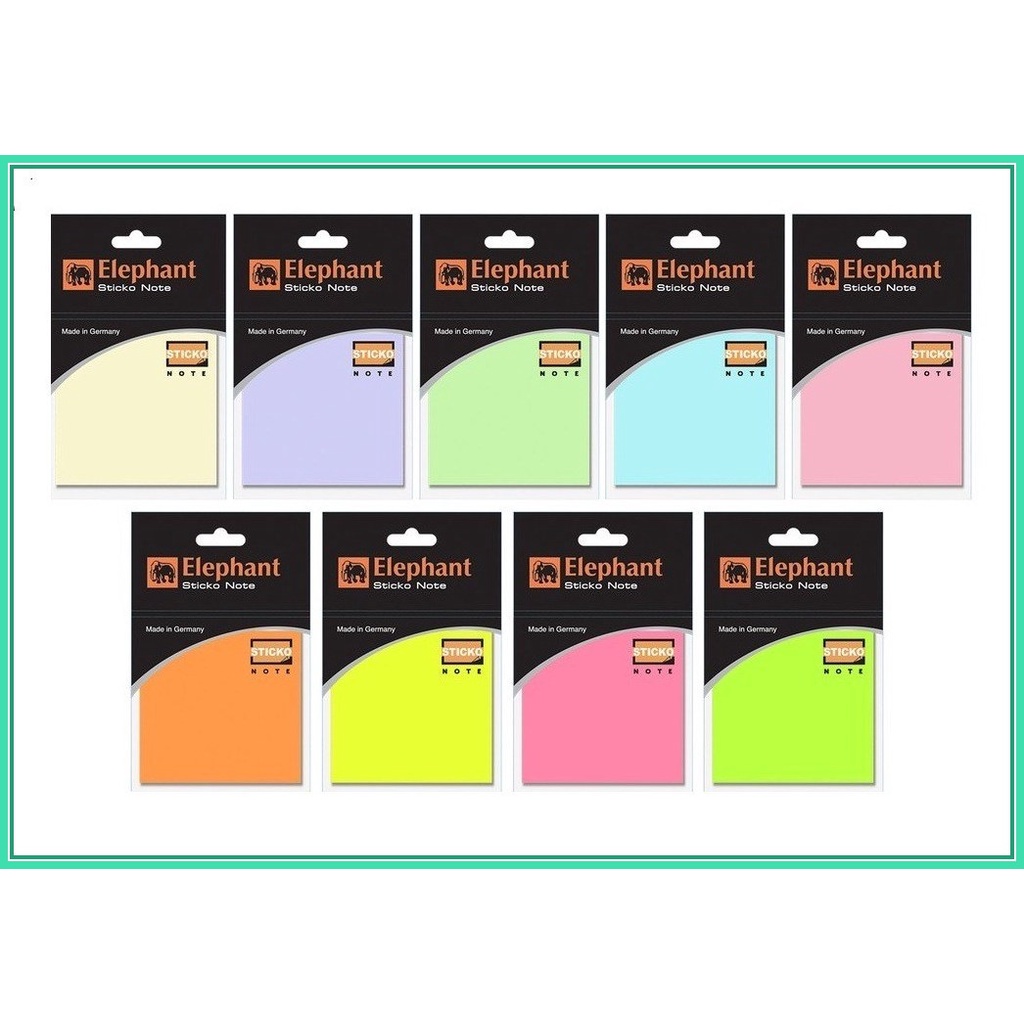 [HippoArt]Elephant note Paper Elephant Brand 3x3 inches Elephant sticko ...