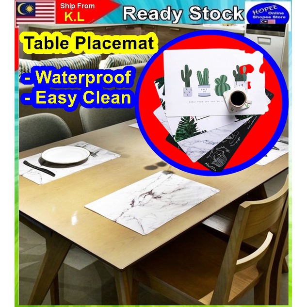 Placemat Table Alas Meja Heat Insulation Tea Mat Anti Slip Western ...