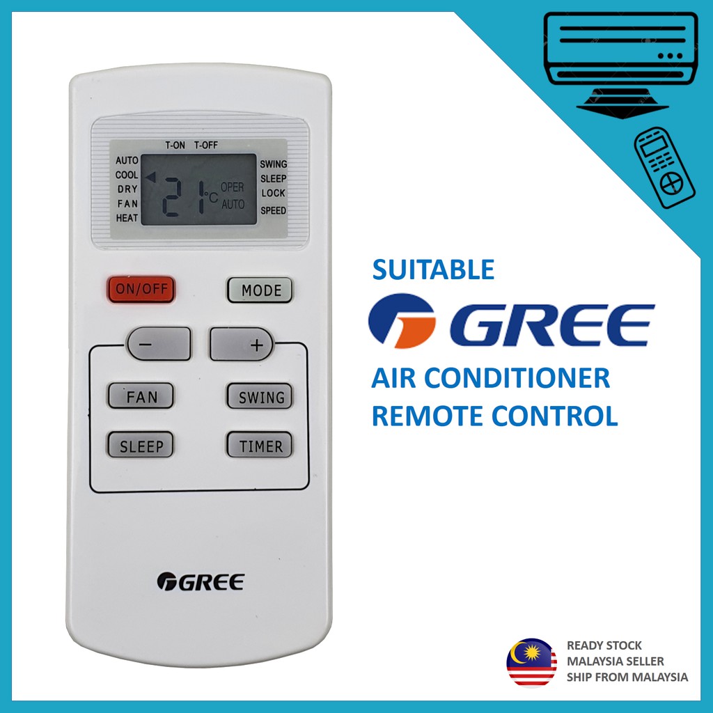 Gree Replacement For Gree Air Cond Aircond Air Conditioner Remote ...