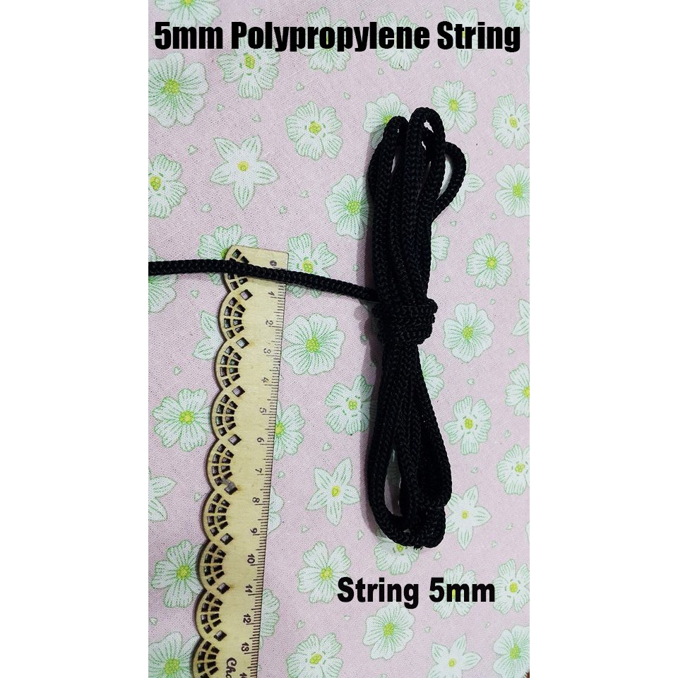 5mm Polypropylene Black String for 10meters | Shopee Malaysia