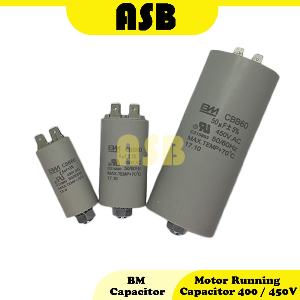 (1pc) BM Capacitor 400V / 450V ( 25UF , 30UF , 35UF , 40UF , 45UF ...
