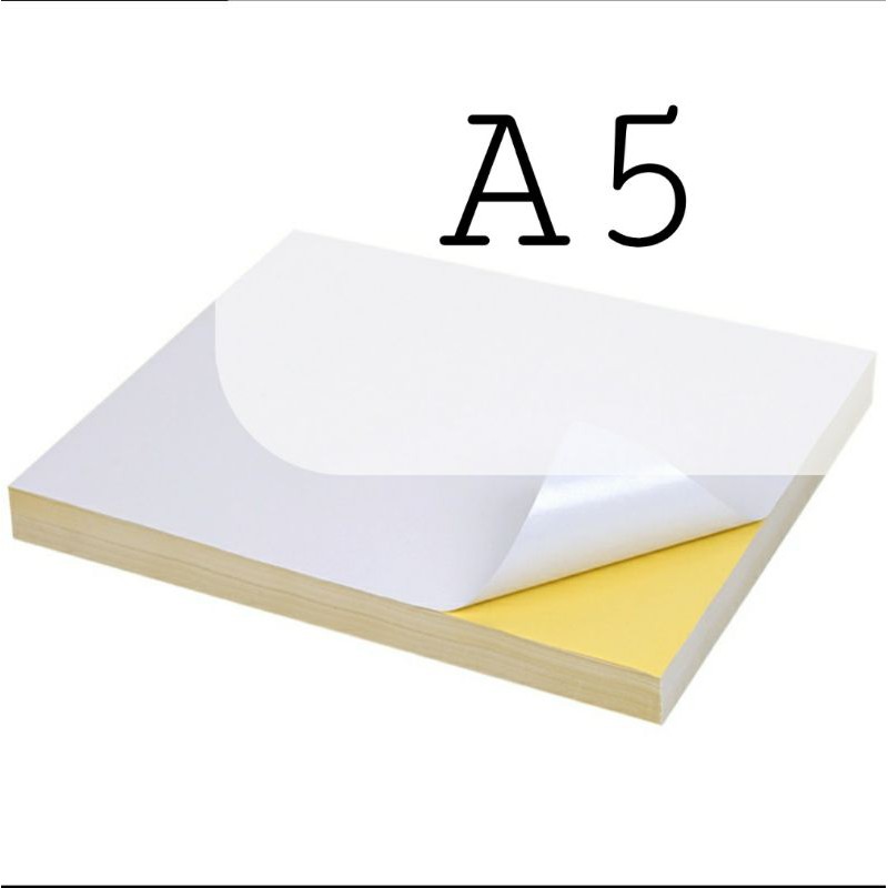 100pcs plain white A5 size sticker paper 21x14.8cm | Shopee Malaysia