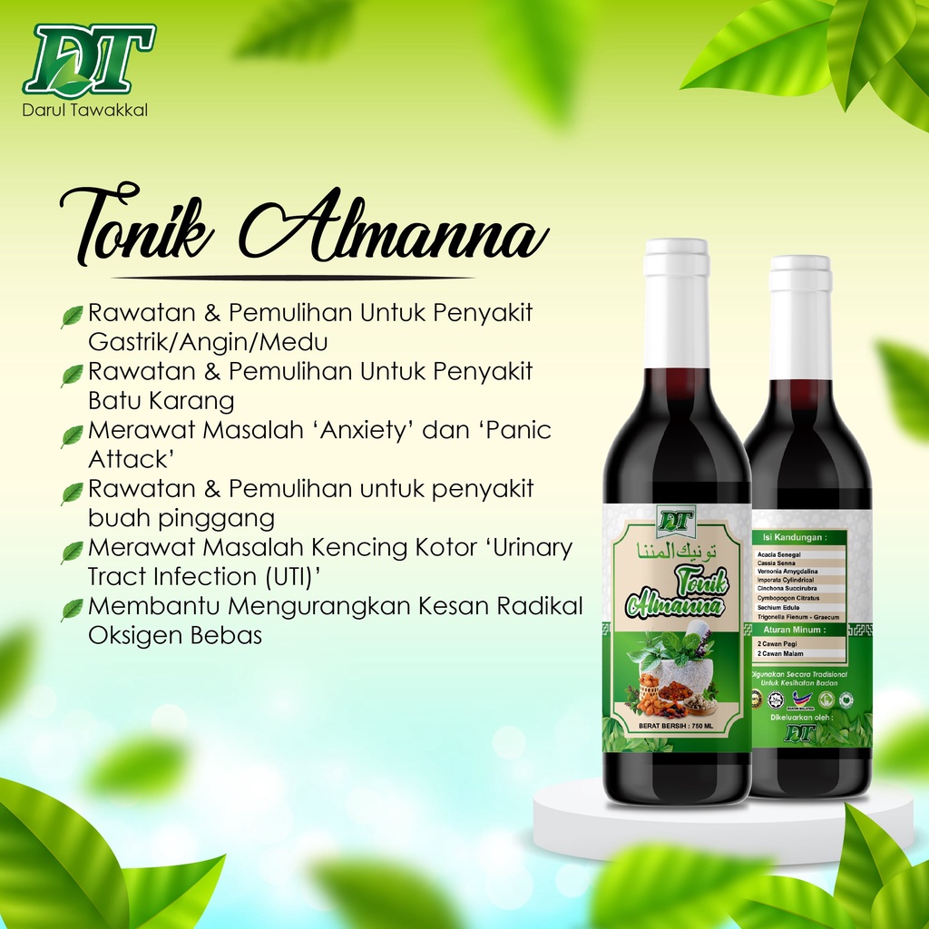 TONIK AL-MANNA PENAWAR GASTRIK ANGIN MEDU UBAT HERBA TRADISIONAL 100% ...