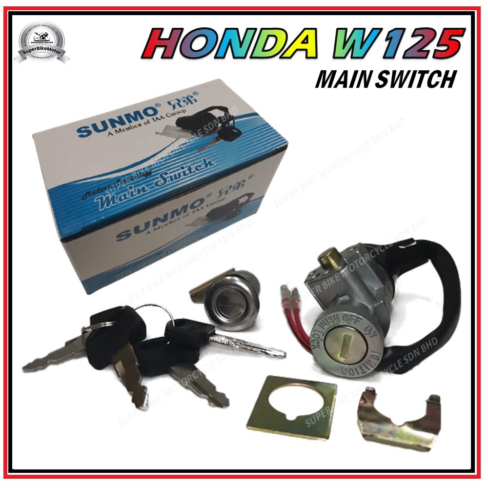 HONDA WAVE125 / W125 - Main Switch Complete Set / Kunci Set - SUNMO ...