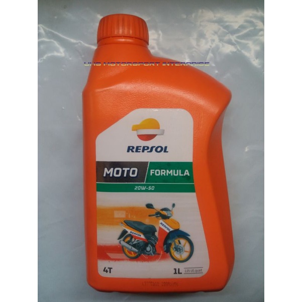 Repsol moto formula 4t 20w-50 1L 1Litre 100%original minyak kilang ...