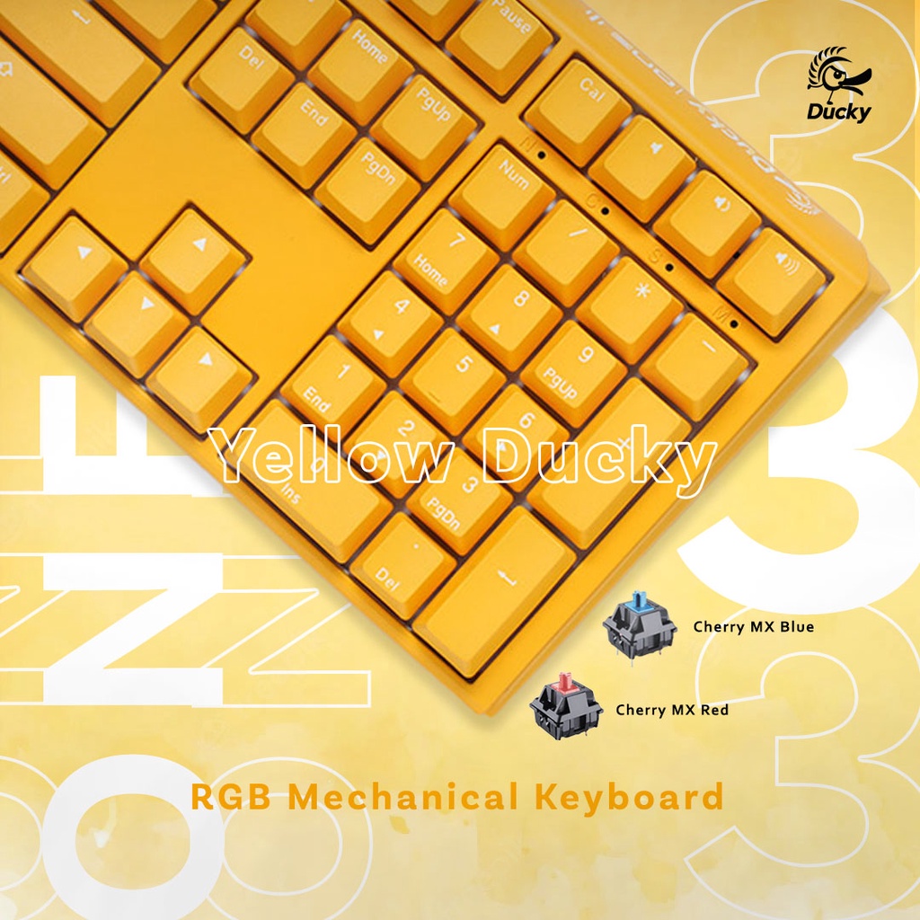 # Ducky One 3 Yellow Ducky - Full Size Hotswap RGB Double Shot PBT ...