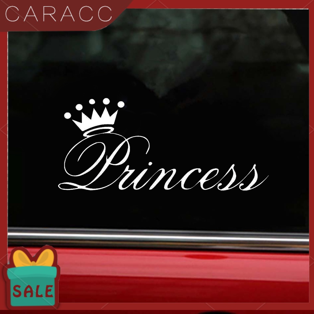 CarAcc Stylish Princess Crown Car Vehicle Body Window Reflective Decals ...