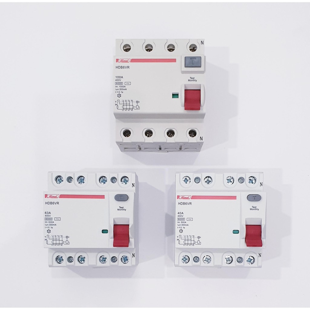 Himel HDB6VR RCCB/ELCB 40A/63A/100A 4P 300mA (0.3A) | Shopee Malaysia