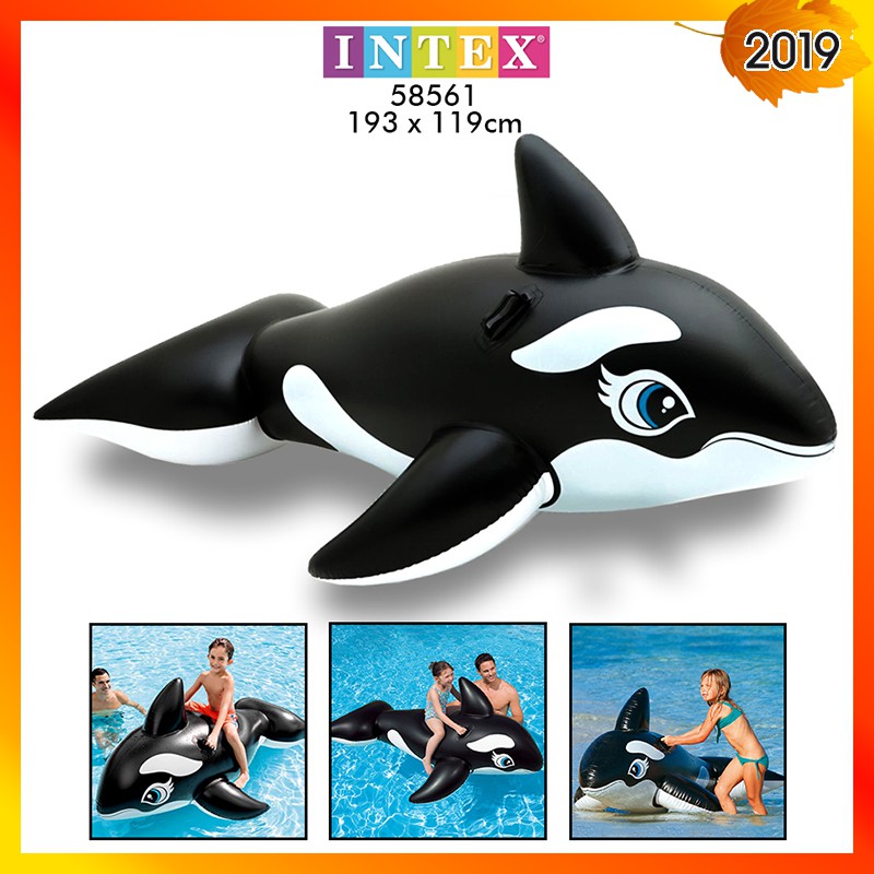 INTEX 58561 (NP35) Whale Ride-On Inflatable Toys Children Swimming ...