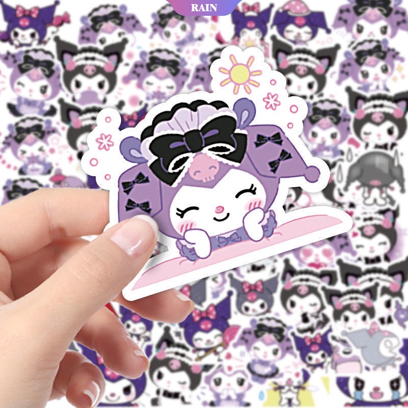 60pcs Sanrio Kuromi Cartoon Anime Stickers Graffiti Decals Laptop Phone