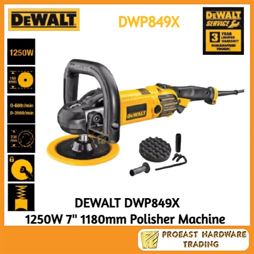 DEWALT - [ DWP849X ] 1250W 7" / 180mm Polisher Polish Machine ( DWP849X ...