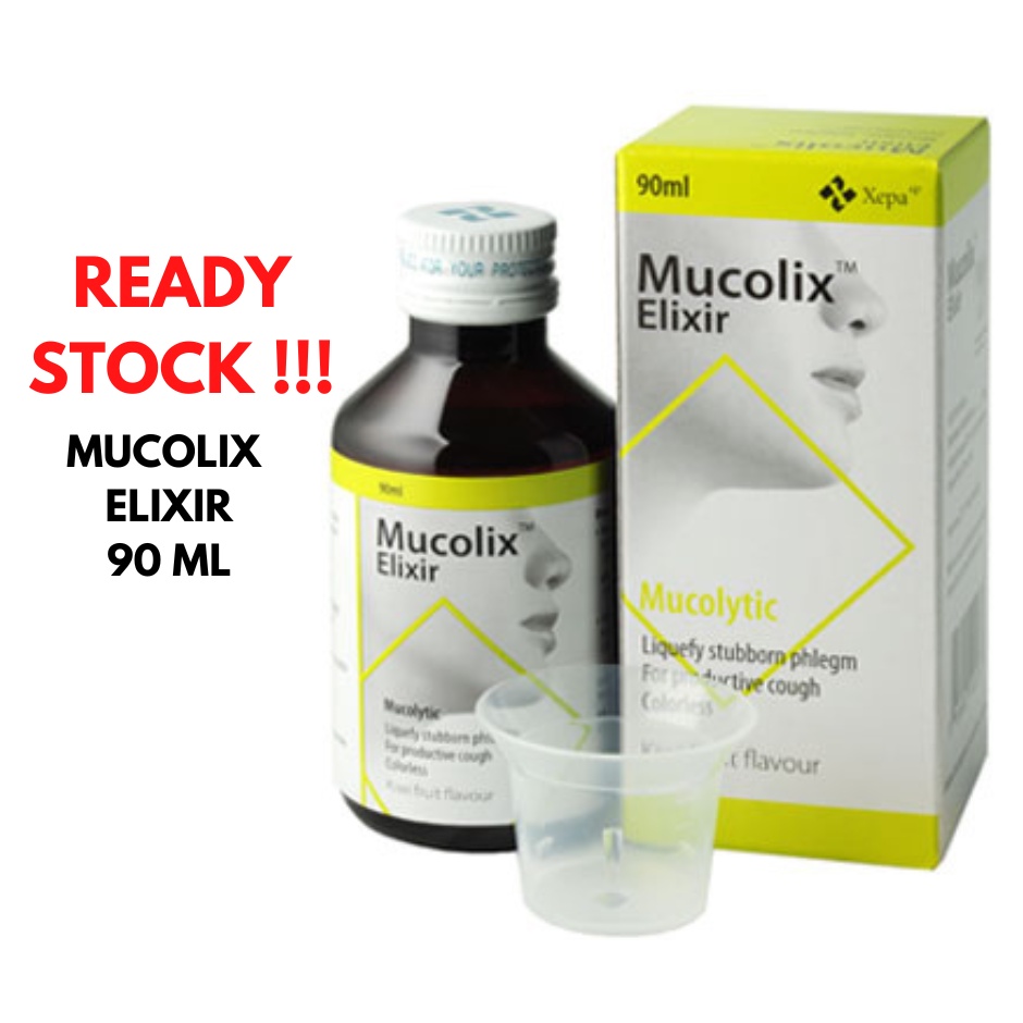 Mucolix Syrup 90mL (Batuk Berkahak Pekat Cough Phlegm) Exp: 5/2024 ...