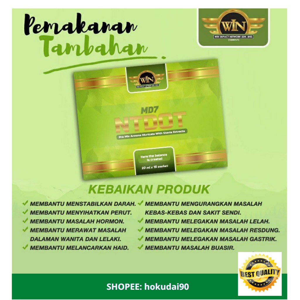 [ORIGINAL]NTDOT SUPPLEMENT TERBAIK utk pelbagai penyakit kronik!! | Shopee Malaysia