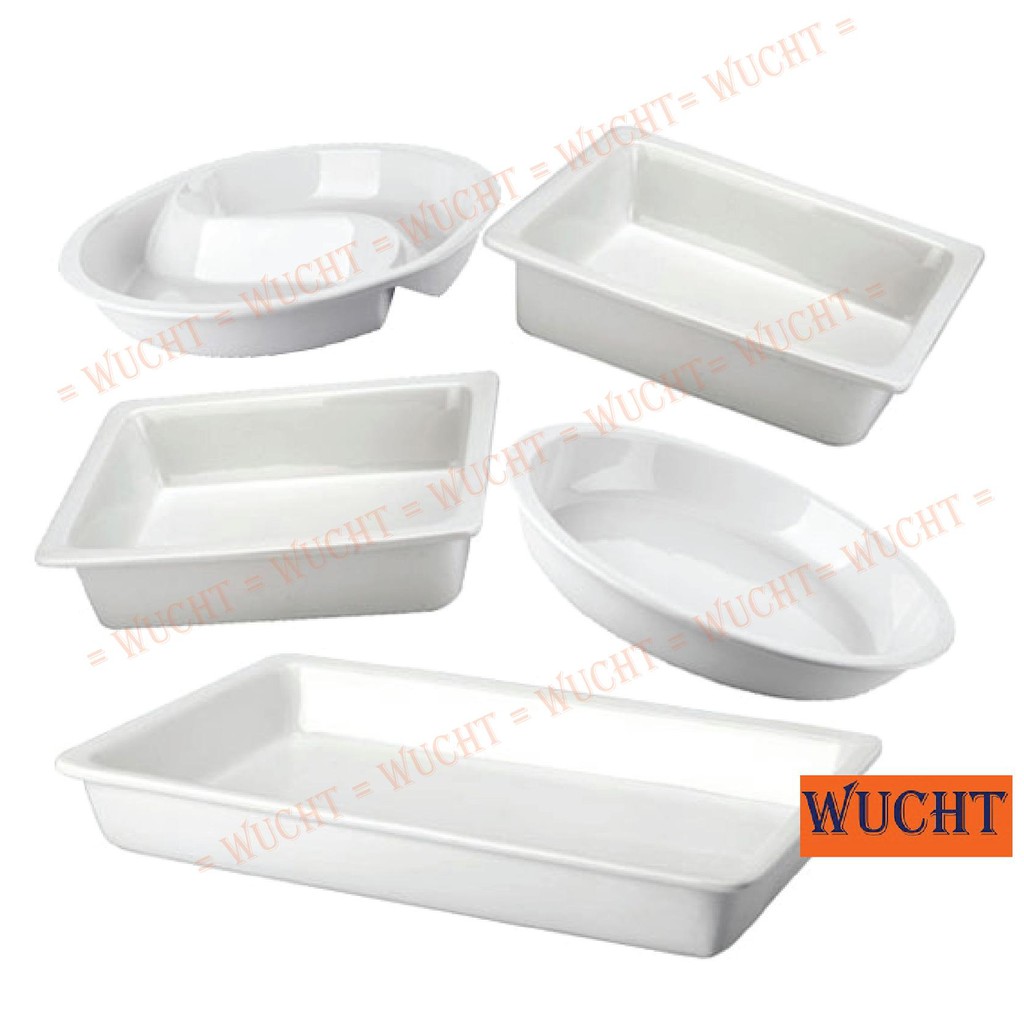 【WUCHT】Durable White Porcelain Gastronorm Pan / Porcelain Insert Half ...