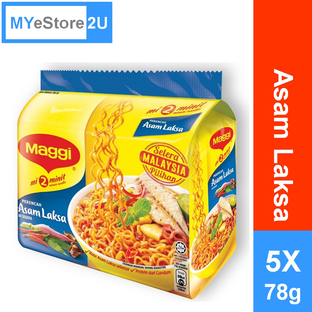 Maggi Asam Laksa (5 Packs x 78g) | Shopee Malaysia