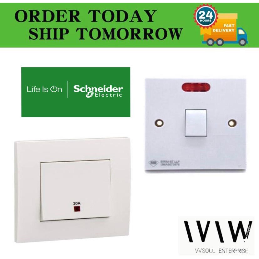 Water Heater Switch Socket 20A /Aircond Switch Socket /Sirim /Aircond ...