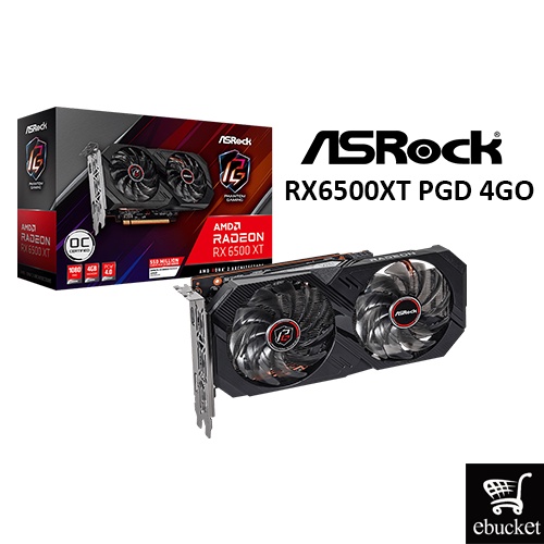 ASROCK AMD Radeon RX 6500XT Phantom Gaming D 4GB OC (RX6500XT PGD 4GO ...
