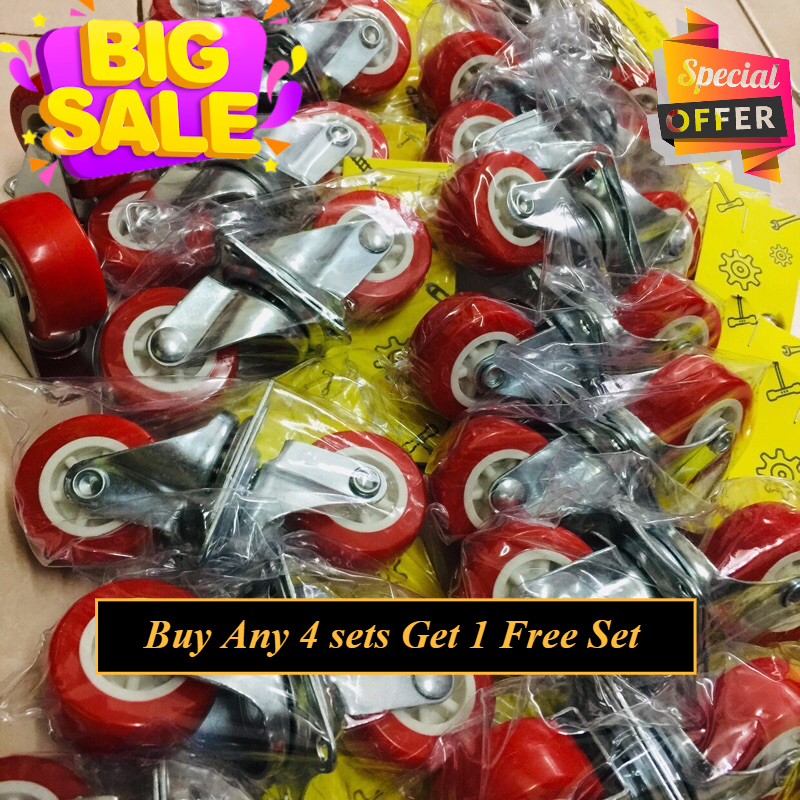 RODA, Castor wheel swivel Rubber Plastic / Roda getah plastik berputar ...