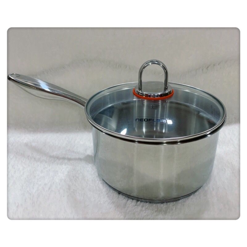 NEOFLAM - Premium Cookware 18cm STAINLESS STEEL SAUCEPAN | Shopee Malaysia