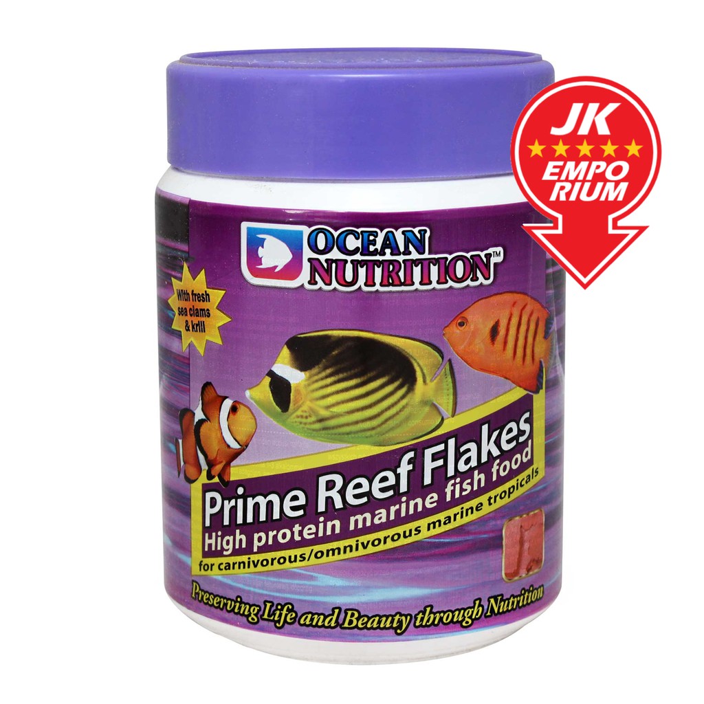Ocean Nutrition Prime Reef Flakes High Protein Marine Fish Food Flake ...