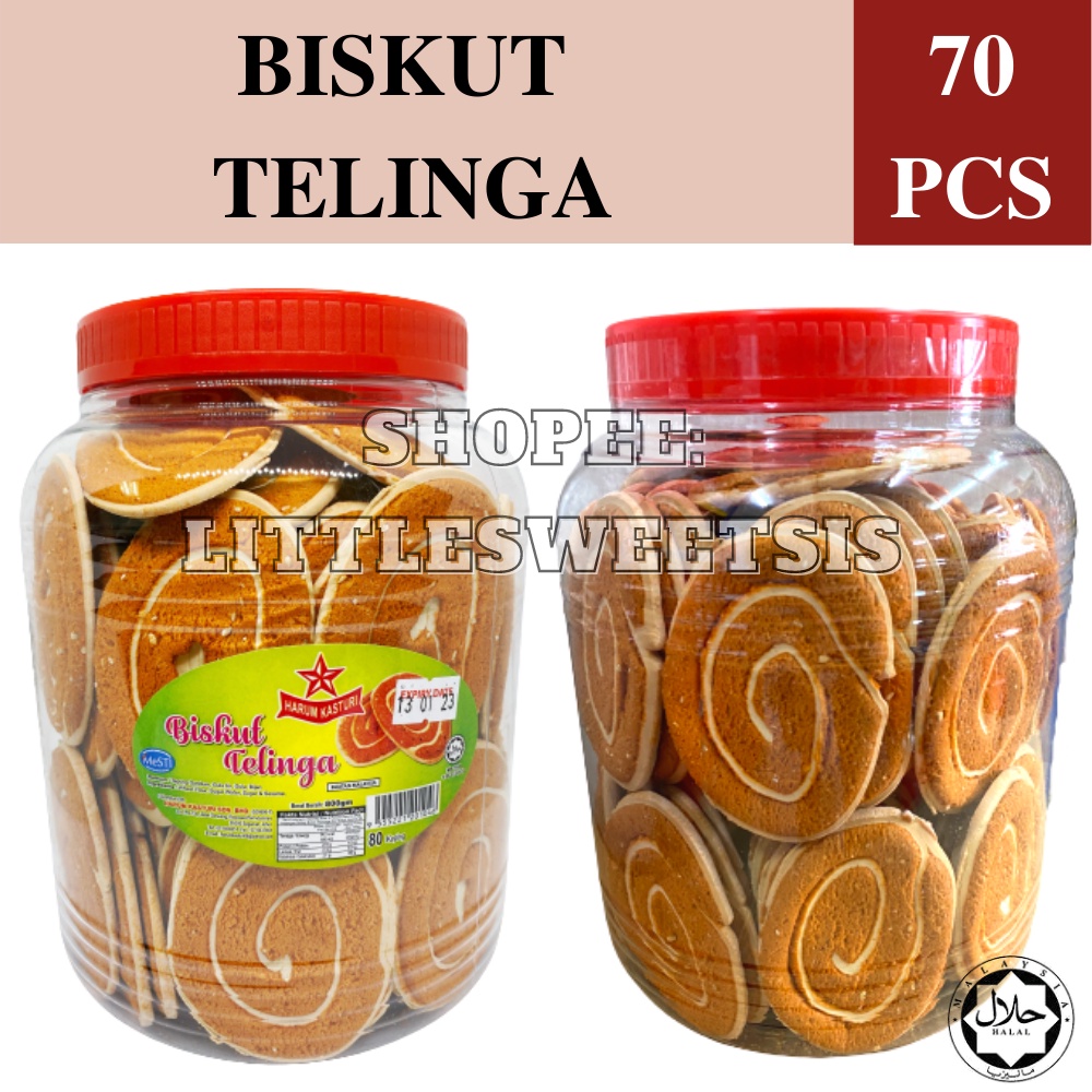 BISKUT TELINGA/古早味耳朵饼 [BOTTLE] 70 PCS | Shopee Malaysia