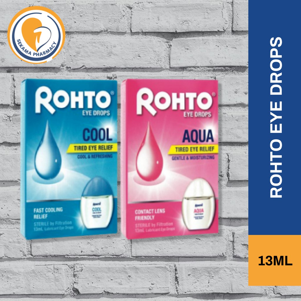 ROHTO EYE DROPS - COOL (BLUE) / AQUA (PINK) / 13ML | Shopee Malaysia